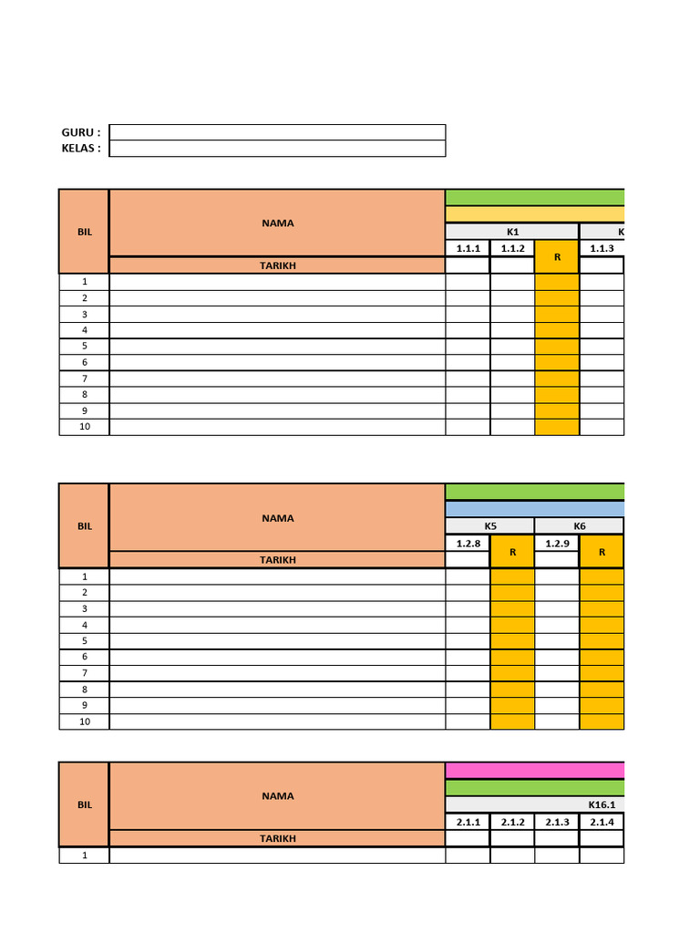 Rekod Semakan PBD Ba THN 4 | PDF