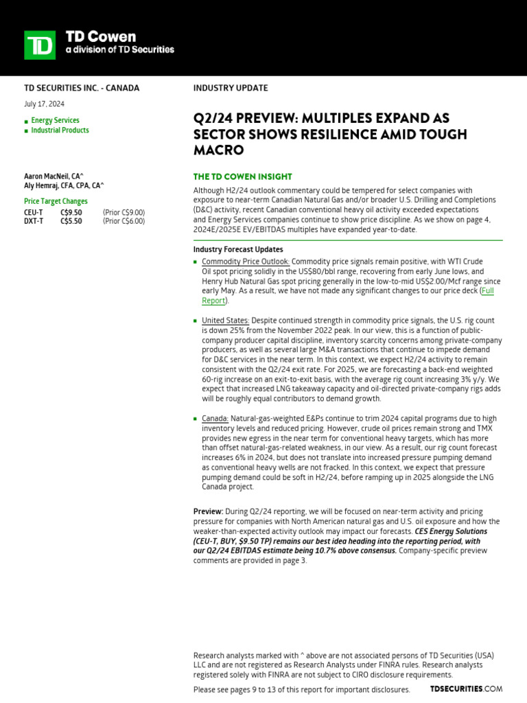 Q2 24 Preview Multiples Expand As Sector Shows Resilience Amid Tough ...