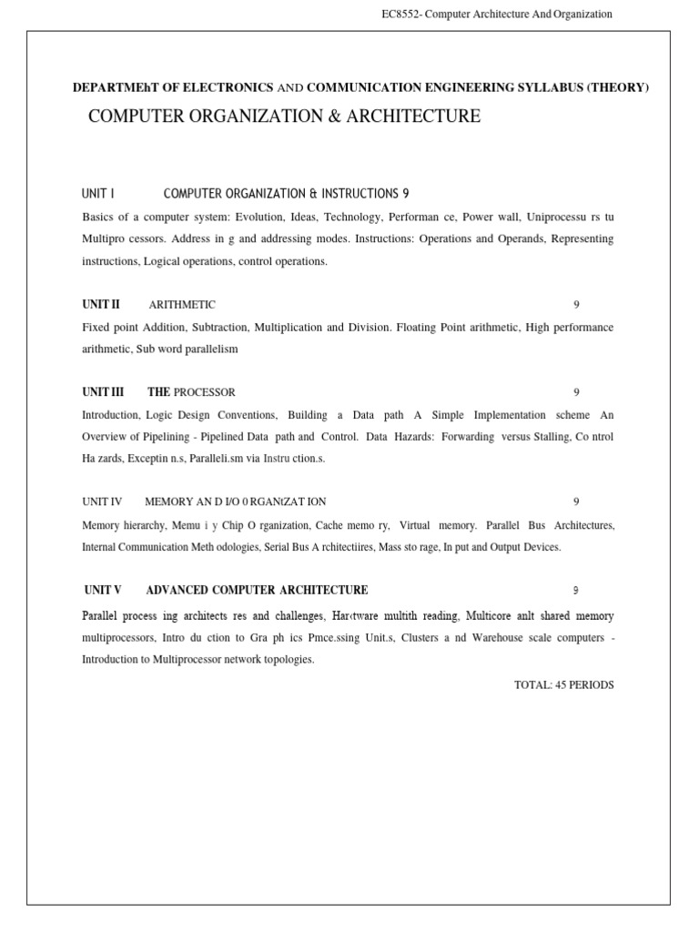 Computer Architecture | PDF | Central Processing Unit | Computer Data Storage