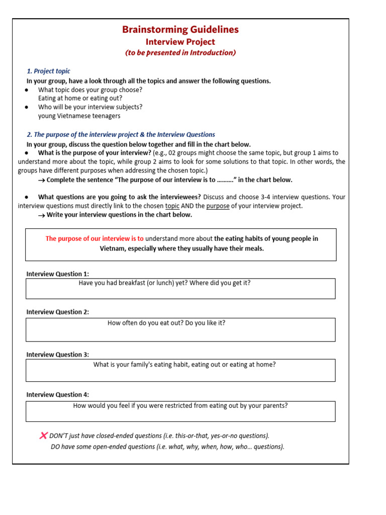 Sample Phase 1 Brainstorming Guidelines Pdf