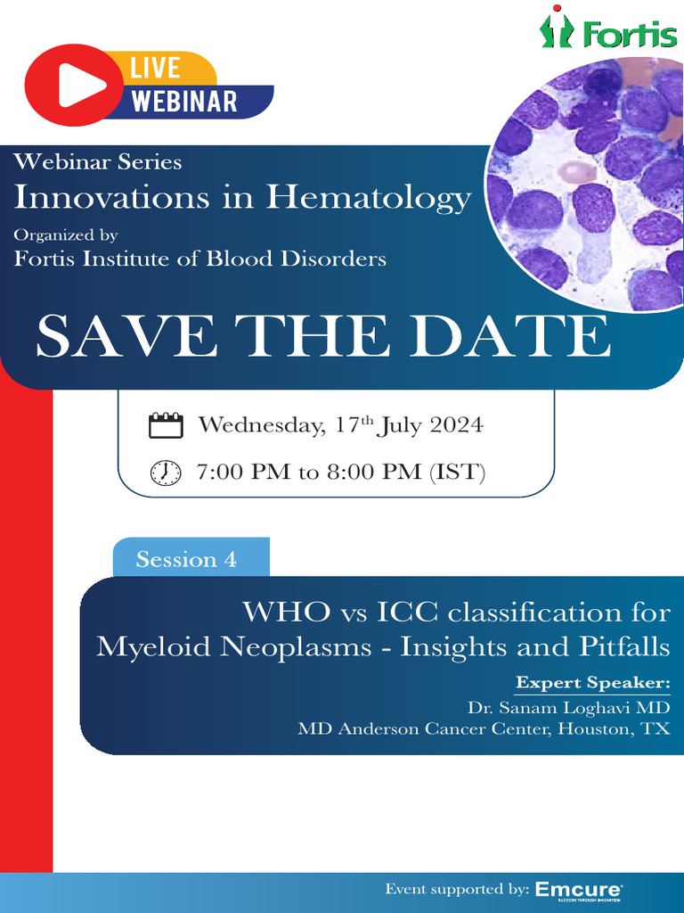 WHO Vs ICC Classification of Myeloid Flyer Team | PDF