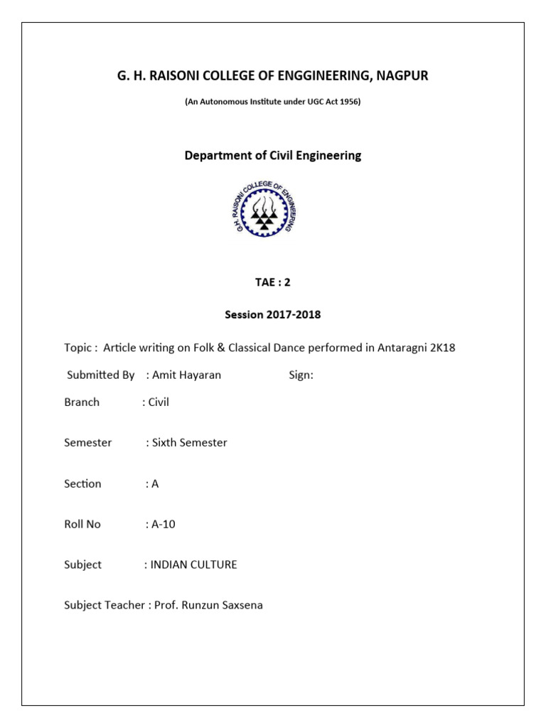 Indian Culture Tae2 | PDF | Dances | Musicology