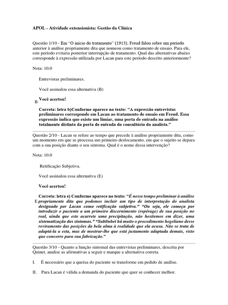 Entrevistas Preliminares na Análise Freudiana | PDF | Jacques Lacan ...