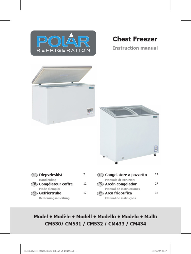 User Manual Polar Chest Freezer 1 | PDF | Refrigerator | Ac Power Plugs ...