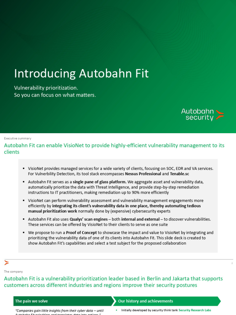 Autobahn Fit VisioNet Deck | PDF | Vulnerability (Computing) | Computer Security