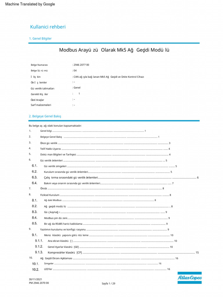 Mk5 - Gateway - Modbus - User - Guide - TR | PDF