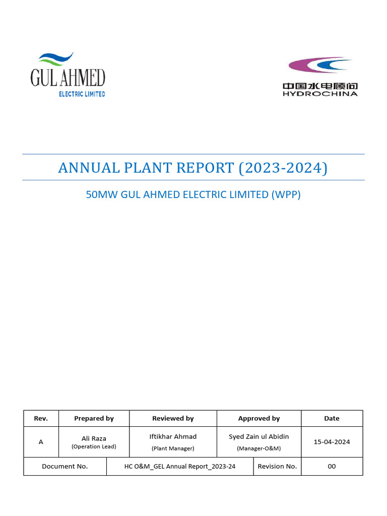 Updated GEL - Annual Report 2023-2024 | PDF | Electrical Grid ...