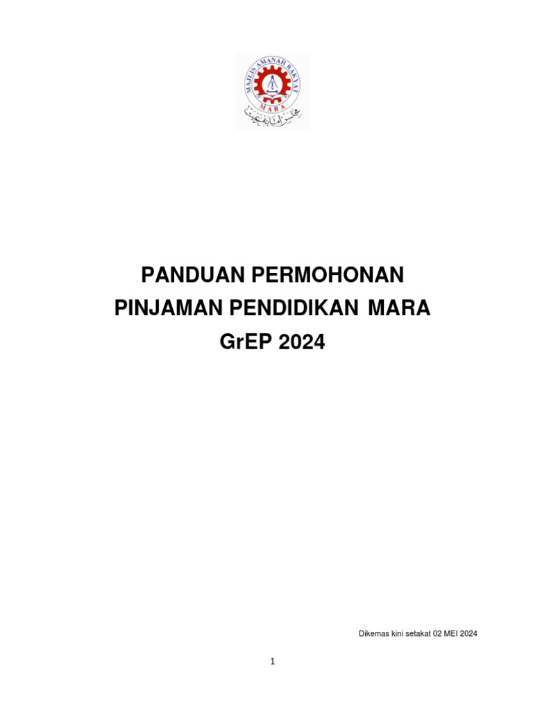 Garis Panduan Permohonan Pinjaman MARA | PDF