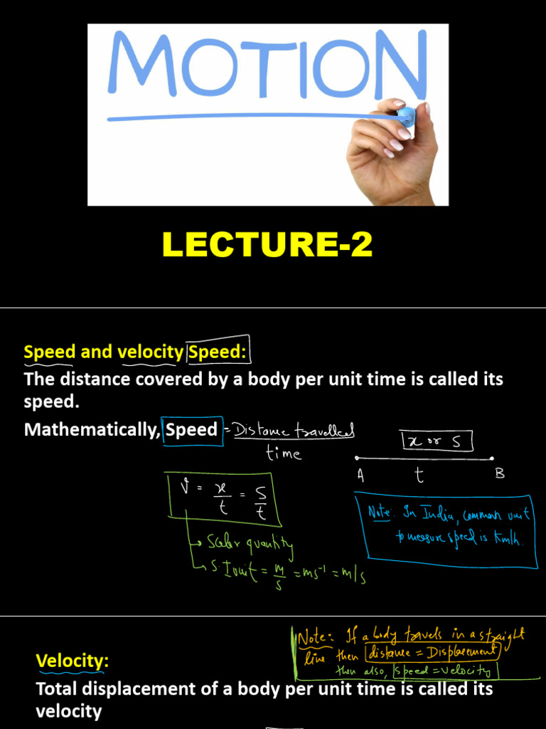 Motion l2 Science Class 9 Cbse by Ashu Sir | PDF | Science & Mathematics