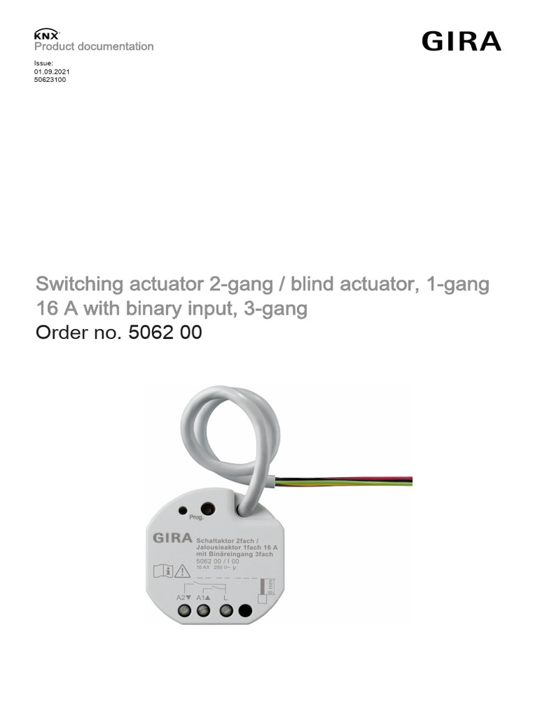 Switching Actuator 2-Gang / Blind Actuator, 1-Gang 16 A With Binary ...