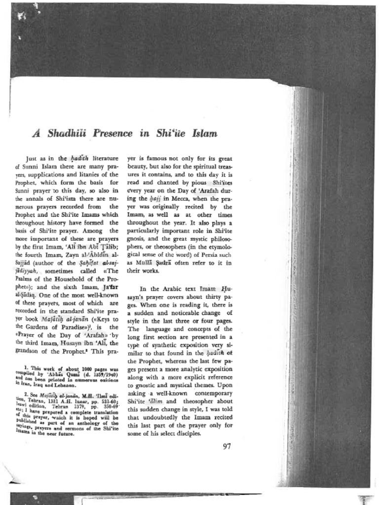 A Shadhili Presence in Shiite Islam | PDF