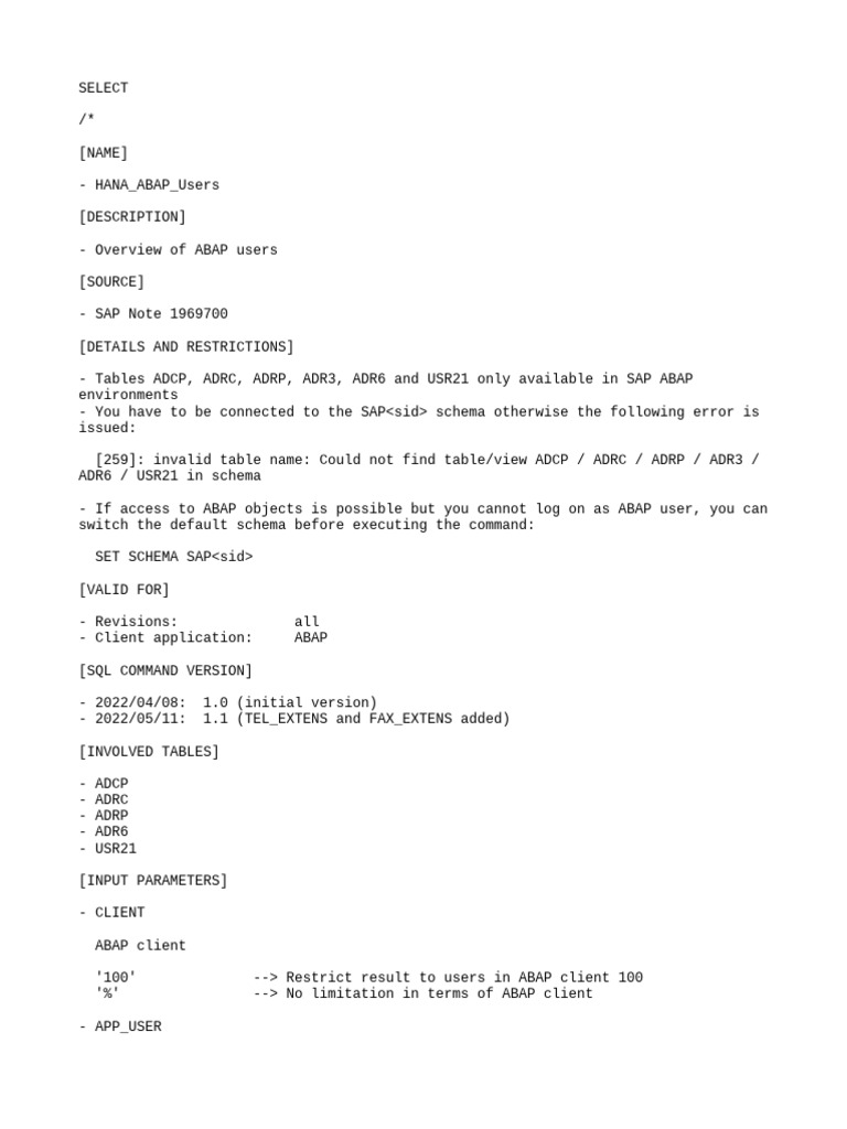 HANA ABAP Users | PDF | Computing | Programming Paradigms