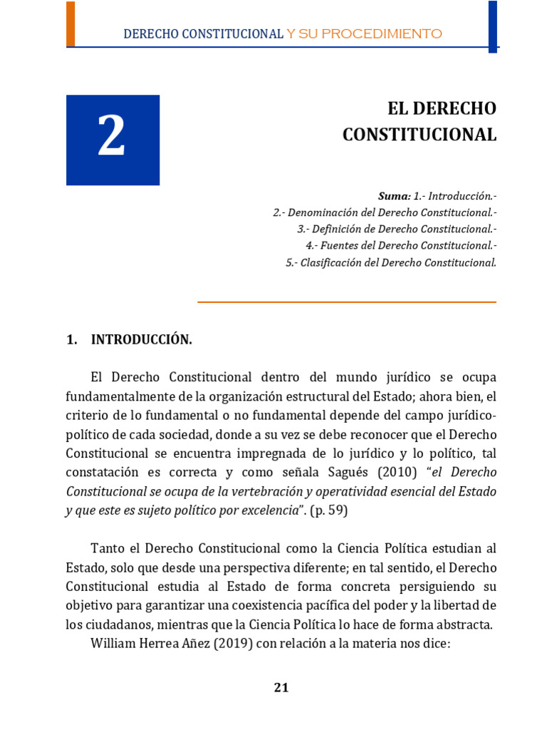 Derecho Constitucional: Definición y Fuentes | PDF | Constitución | Ley ...