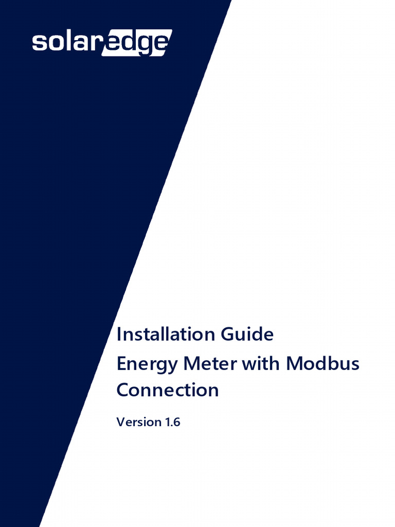 Solaredge Meter Installation Guide | PDF | Fuse (Electrical ...