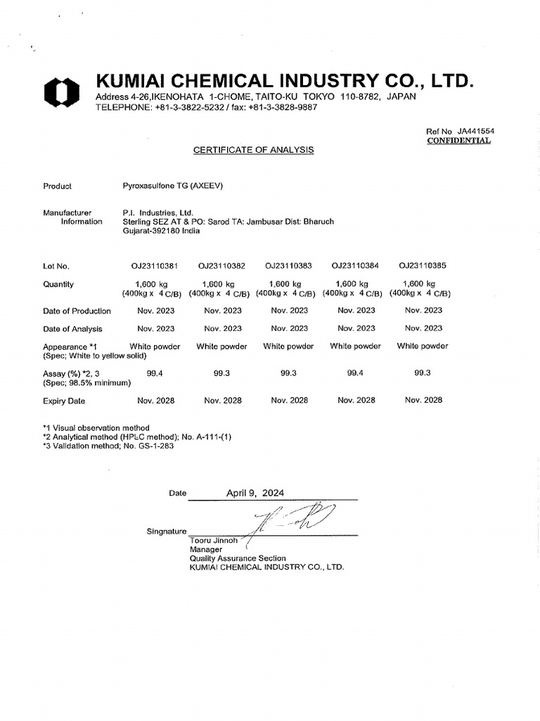 COA | PDF