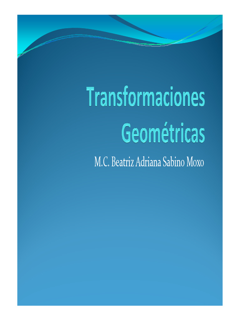 Xdoc - MX Transformaciones Geometricas | PDF | Matriz (Matemáticas ...