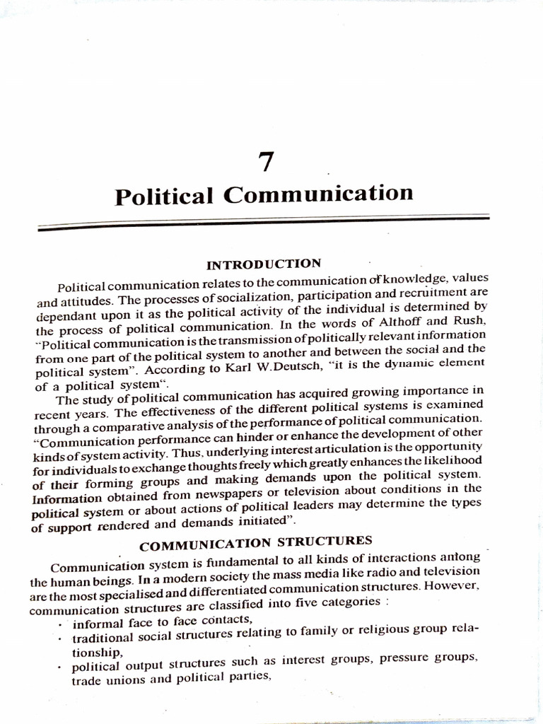 Political Communication | PDF | Communication | Public Opinion