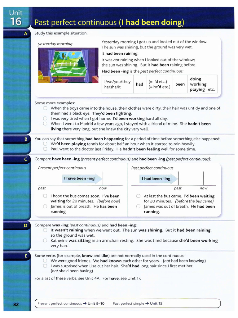 Past Perf Cont | PDF | Grammar | Linguistics