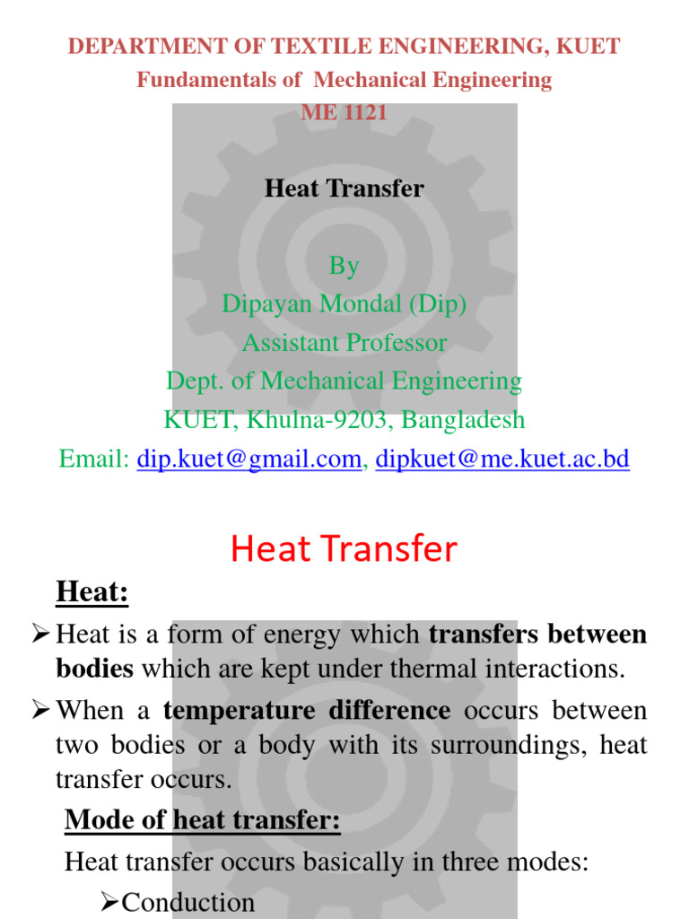 Heat Transfer | PDF | Heat Transfer | Thermal Conduction