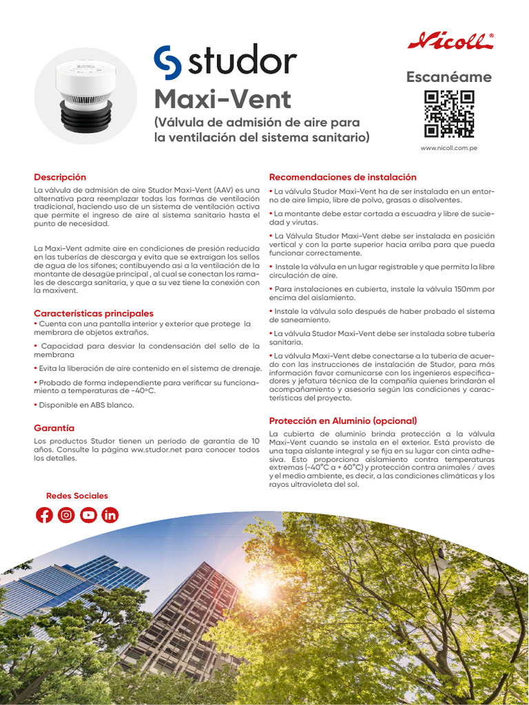 STUDOR Maxi-Vent_Ficha Tecnica | Descargar gratis PDF | Ventilación ...