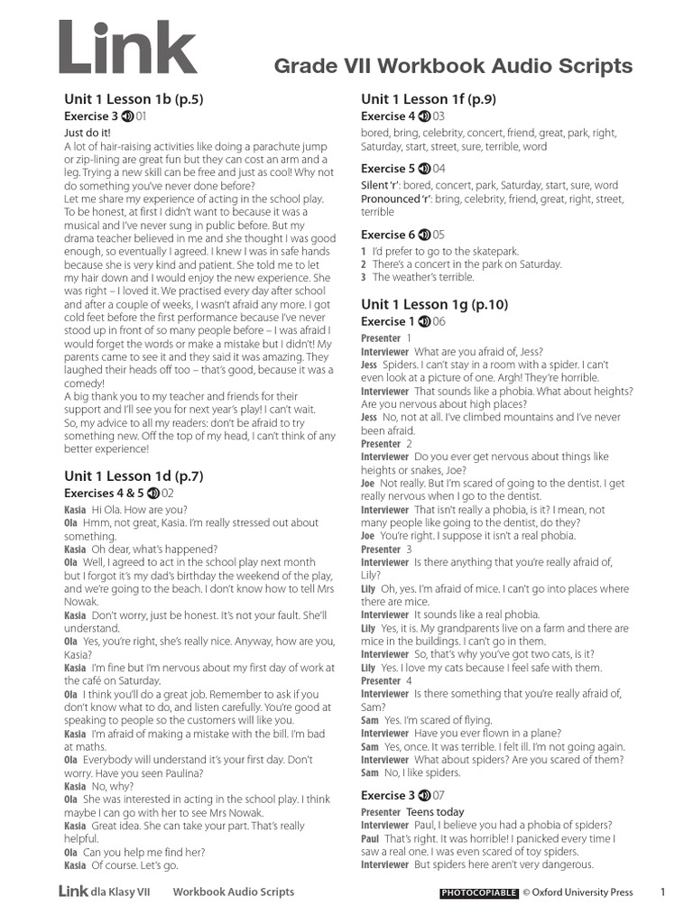 Link L7 WB Script | PDF