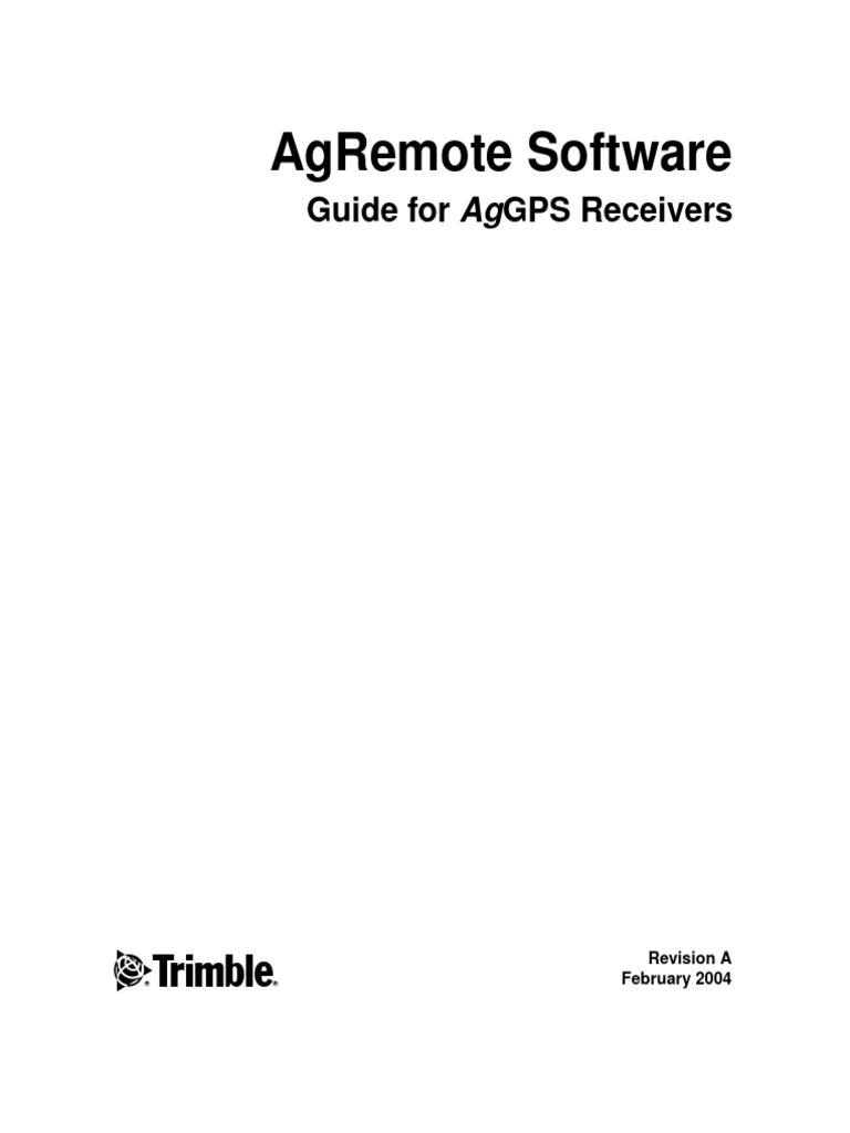 AgRemote Software Guide for AgGPS | PDF | Menu (Computing) | Microsoft ...