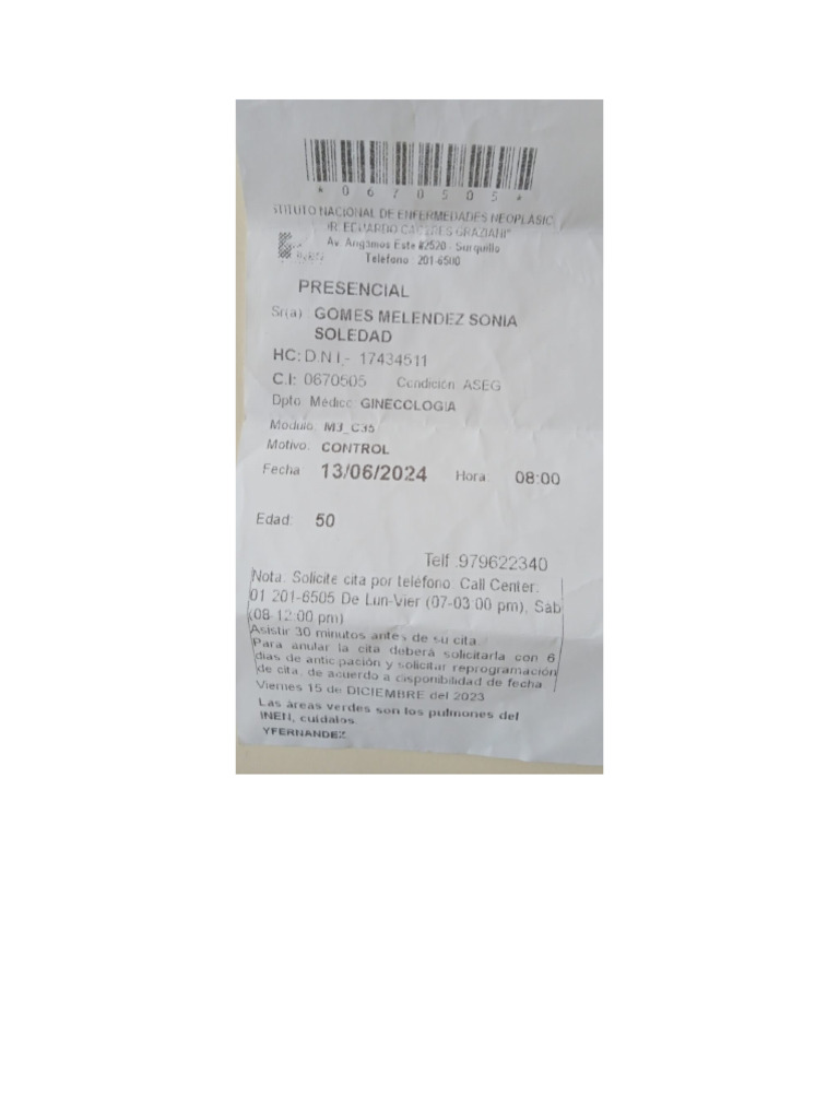 TICKET DE ATENCION | PDF