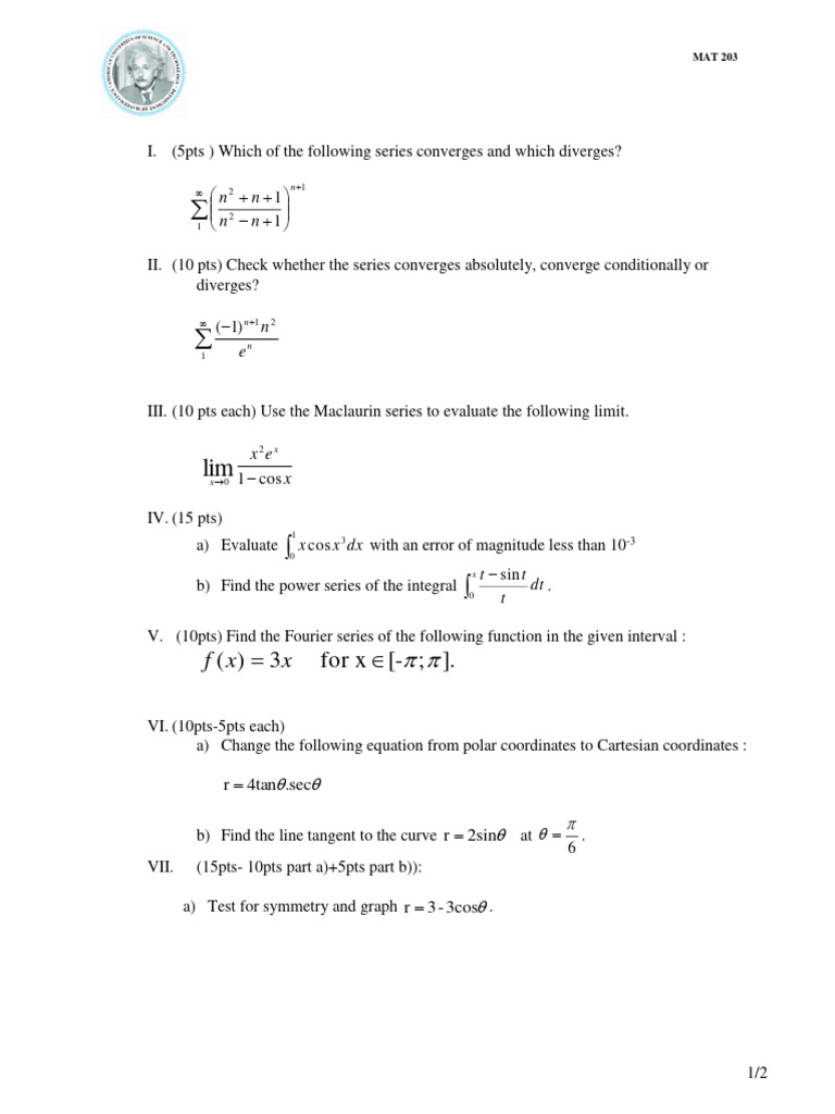 Exam 2 Calculus III | PDF
