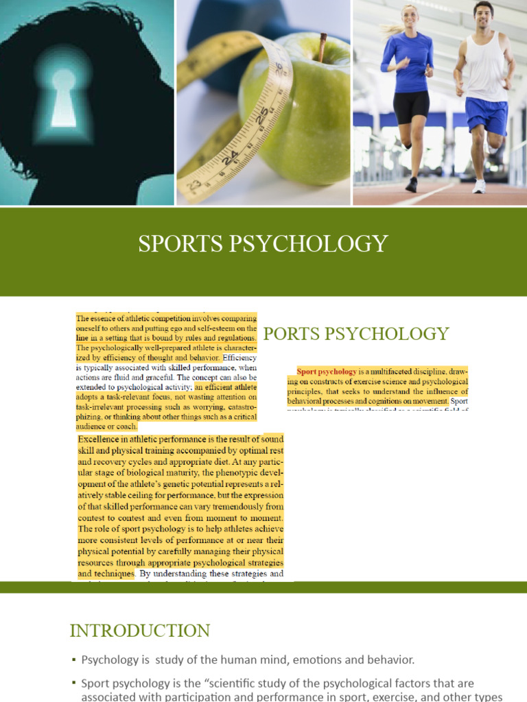 Sports Psychology | PDF | Anxiety | Psychology