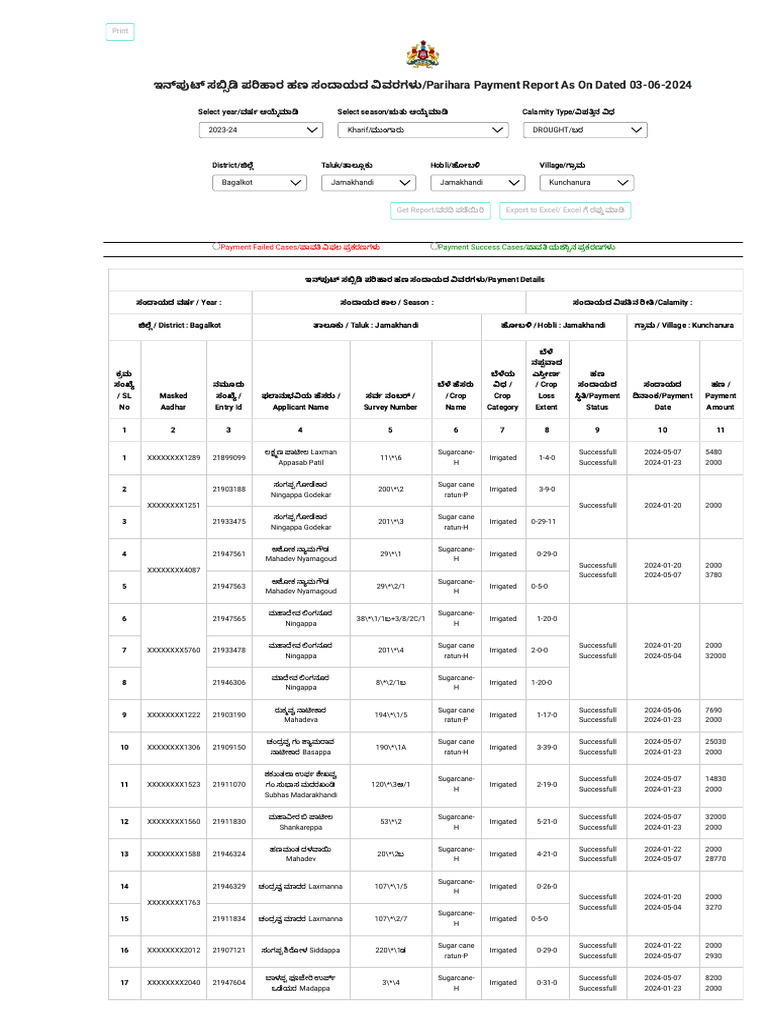 Https Parihara - Karnataka.gov - in Service89 PaymentDetailsReport ...