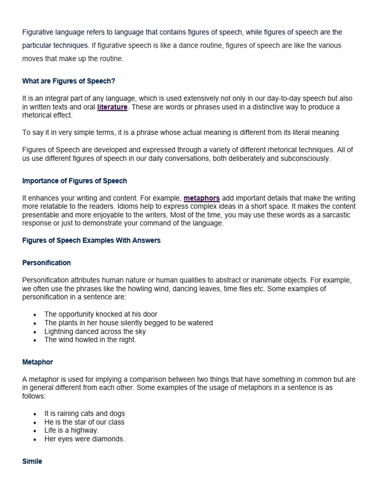 Understanding Figures of Speech | PDF | Metaphor | Linguistics