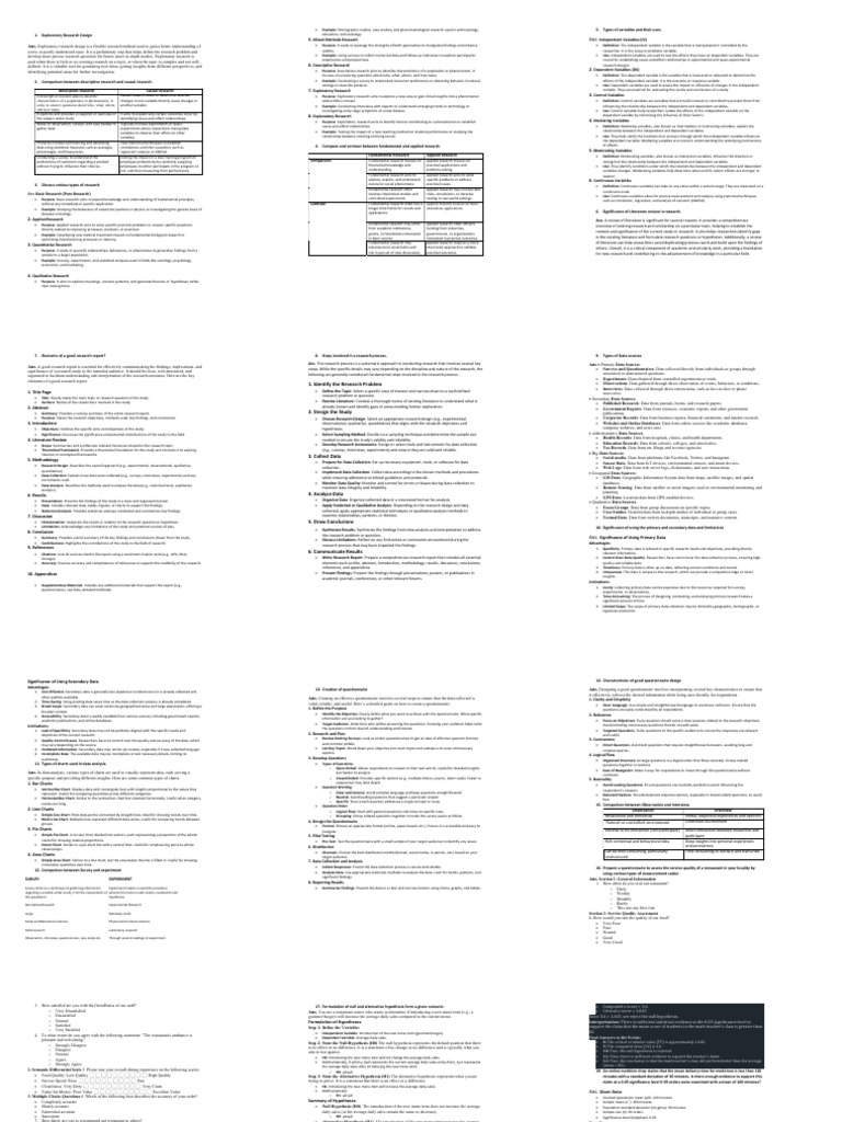 Reserach Methadology SEM2 | PDF | Survey Methodology | Experiment