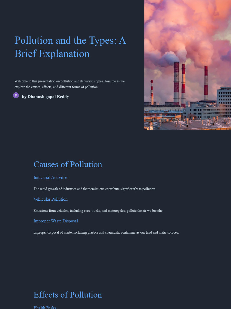 Understanding Pollution: Causes & Effects | PDF | Pollution | Air Pollution