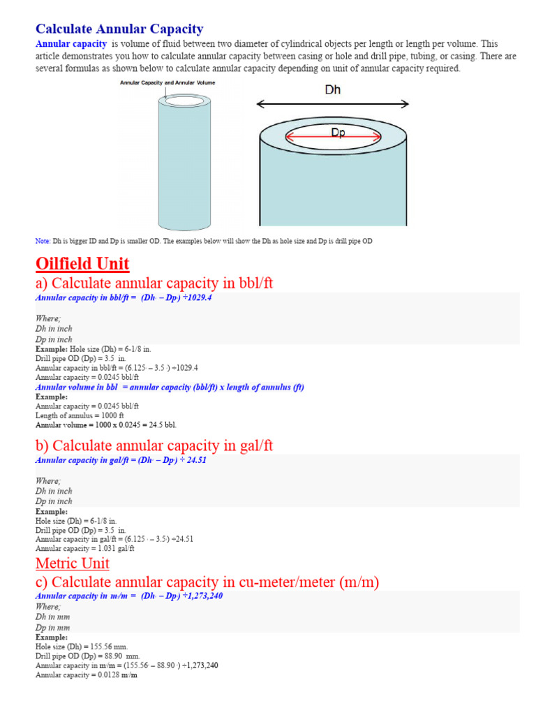 Calculate Formula | PDF | Porosity | Pressure