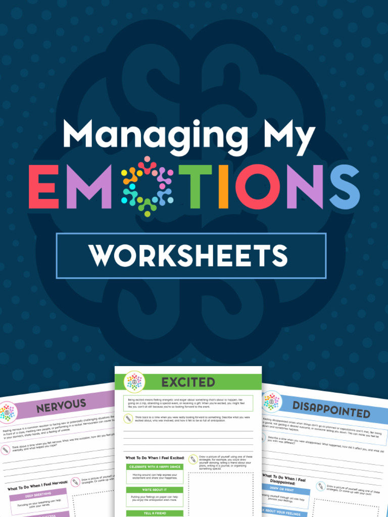 Managing My Emotions Worksheets | PDF | Anxiety | Feeling