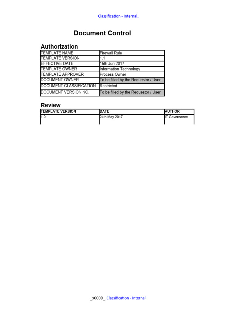 Firewall Rule Template 1.1 Guide | PDF | Port (Computer Networking ...