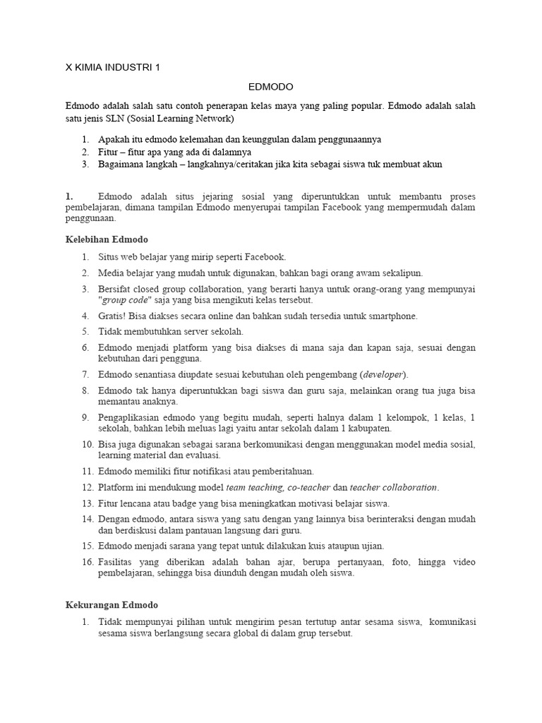Edmodo Cara Membuat | PDF