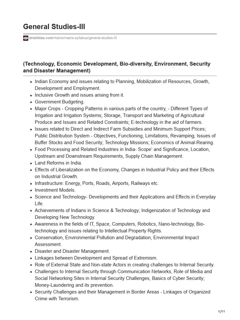 Upsc - Gs 3 - Decoded Clear Syllabus | PDF | Government Budget Balance ...