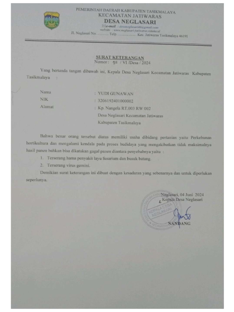 Suket Gagal Panen - Yudi Gunawan - 3206192401000002 | PDF