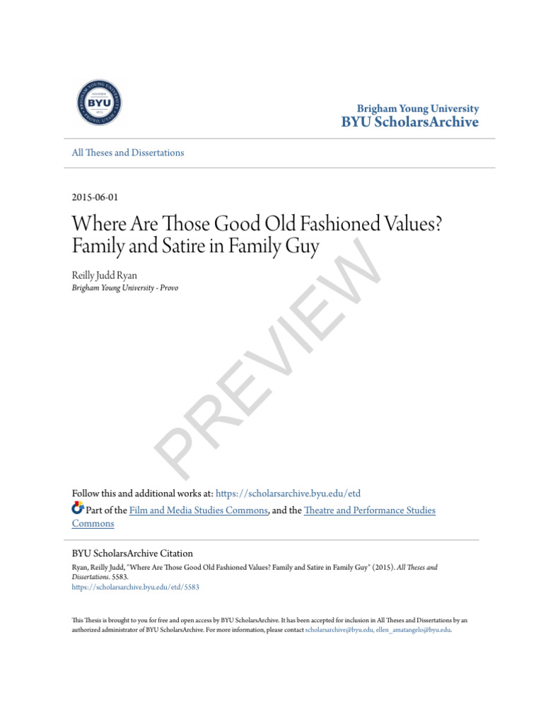 Family and Satire in Family Guy | PDF | Satire | Parody