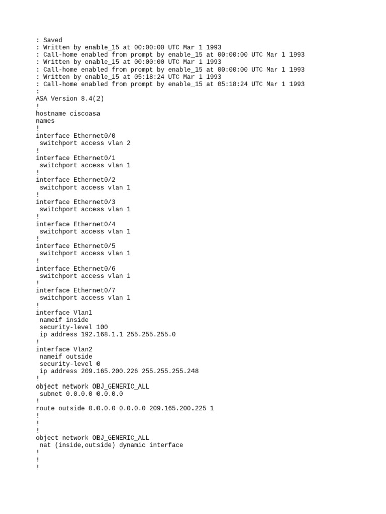 ASA0 Startup-Config | PDF