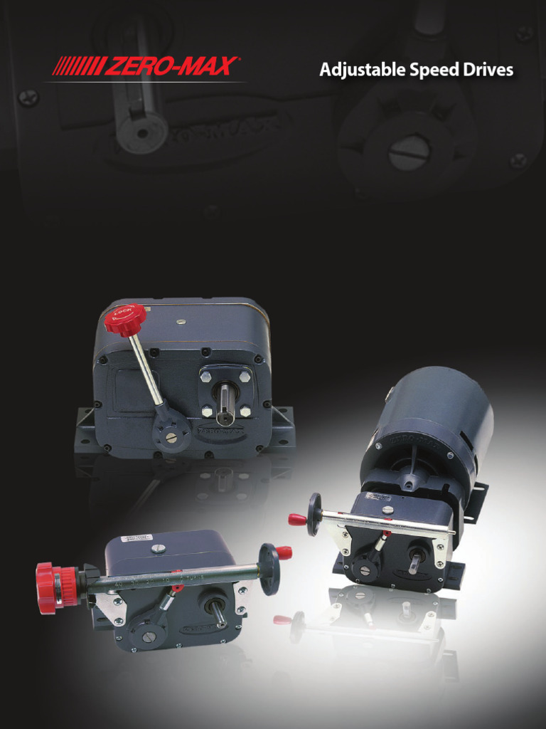 Zero-Max Adjustable Speed Drives Catalog | PDF | Torque | Electric Motor