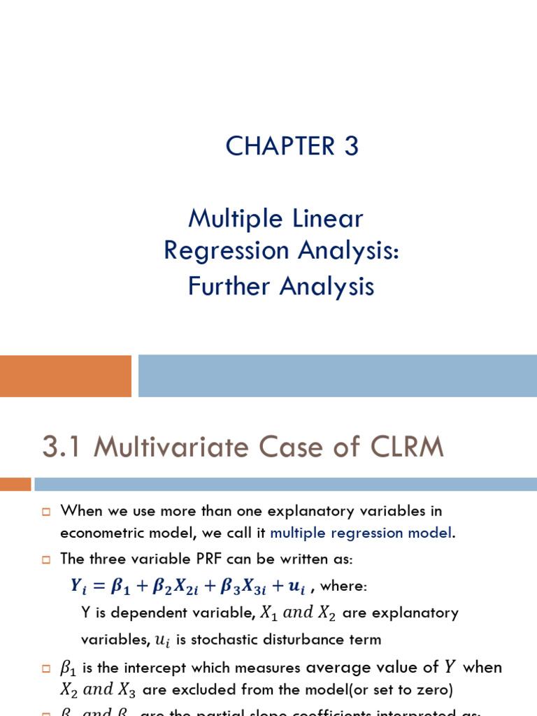 Econometrics Chapter 3 | PDF | Errors And Residuals | Regression Analysis