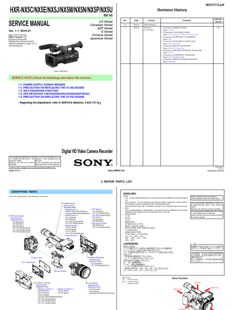 HXR NX5 | PDF | Coaxial Cable | Electrical Connector