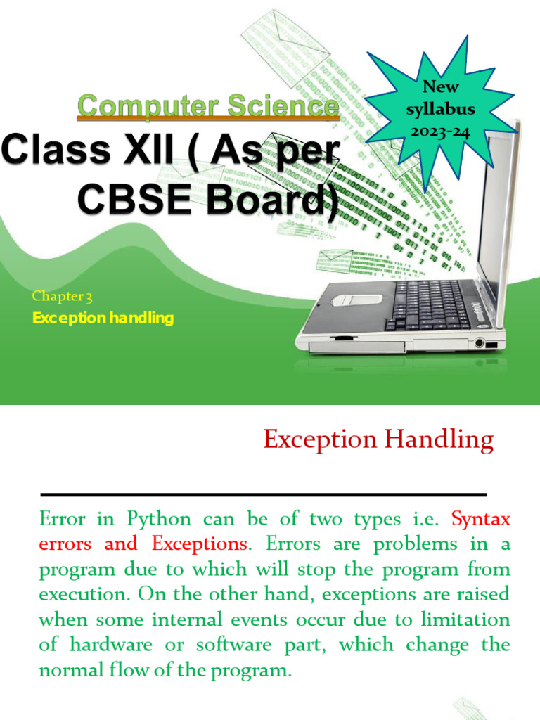 Exception Handling | PDF | Computer Program | Programming Exception Handling | PDF | Computer Program | Programming
