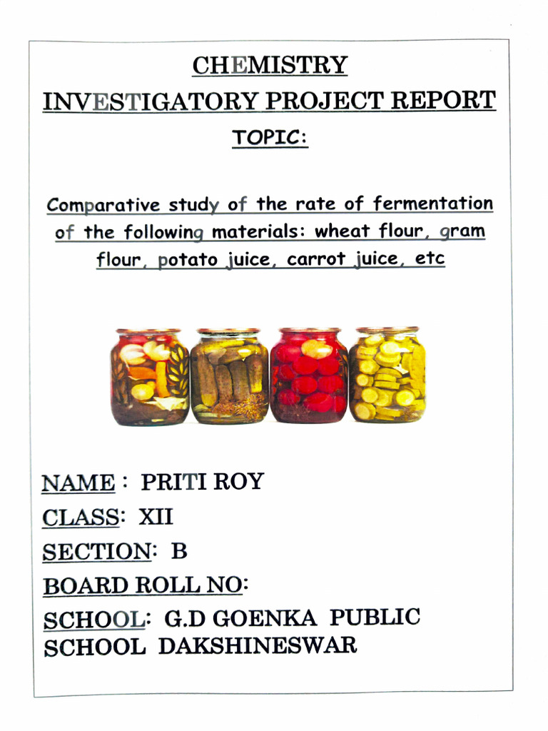 Rate of Fermentation in Potato Juice | PDF | Glucose | Fermentation