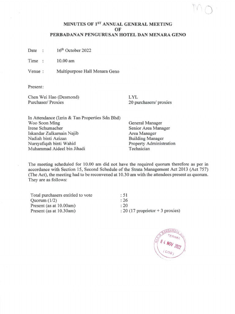 1st Annual General Meeting Year 2022 - 0000007212 | PDF