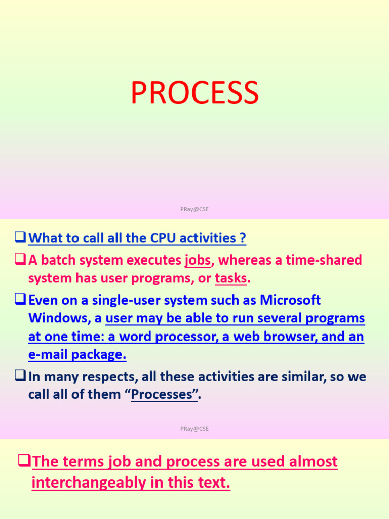 Lecture 3 Process | PDF | Process (Computing) | Operating System Lecture 3 Process | PDF | Process (Computing) | Operating System