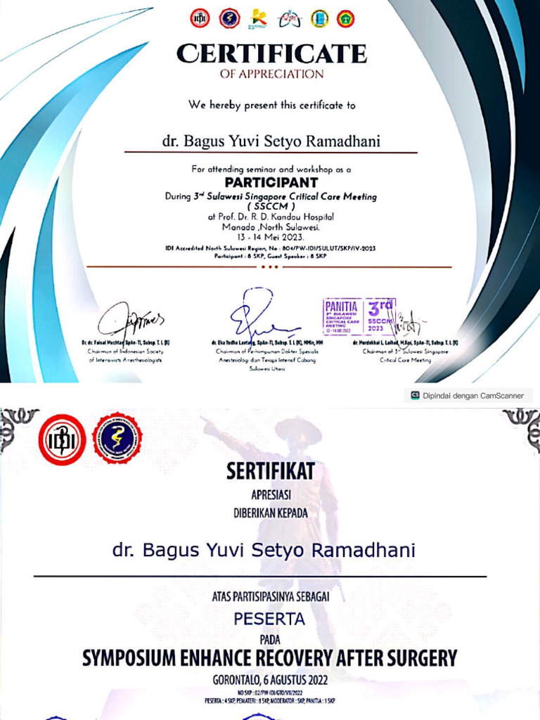 Sertifikat Simposium | PDF