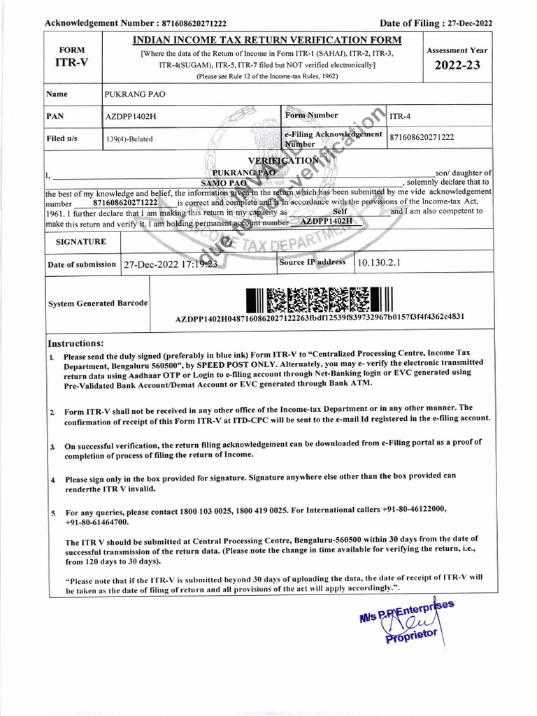 Itr Pdf